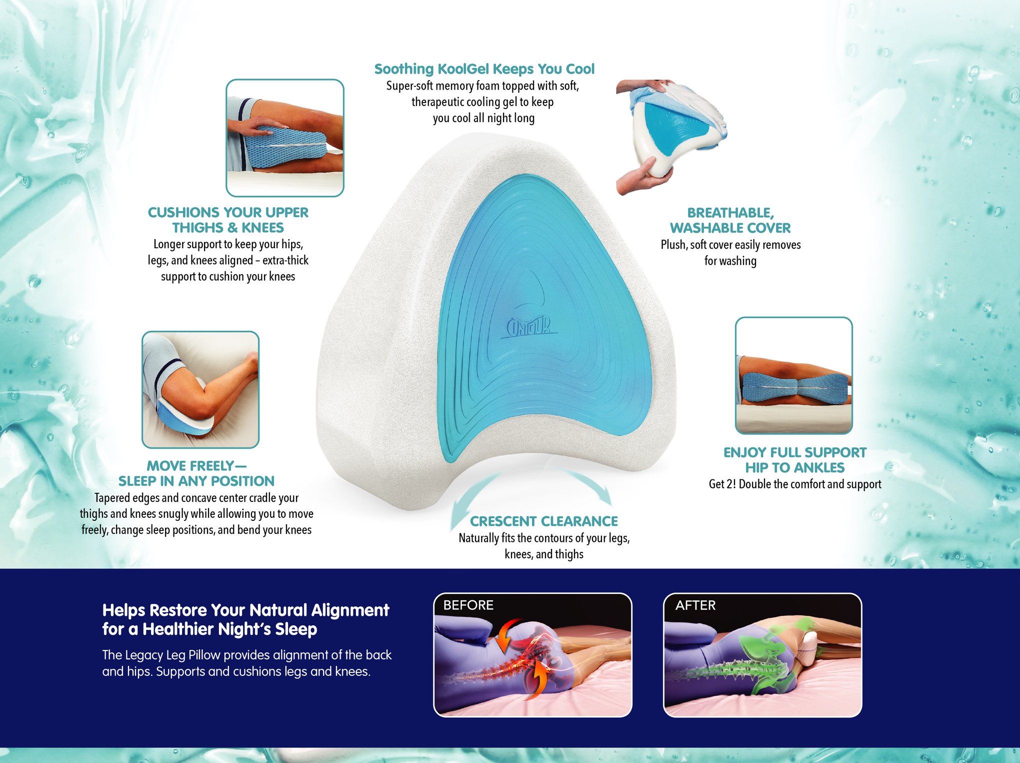 Legacy KoolGel Leg Pillow